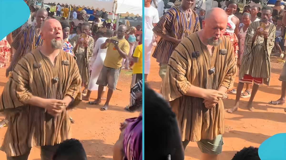 White man’s graceful performance during Ghanaian ritual leaves social ...