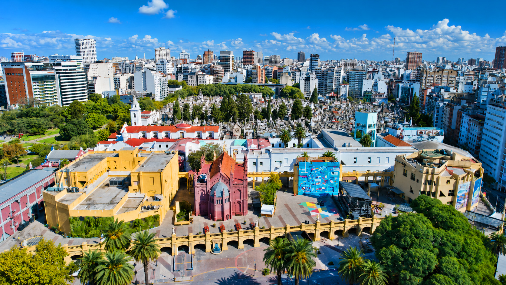Recoleta’s elegant streets and historic buildings in Buenos Aires
