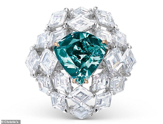Earth's rarest blue-green diamond up for auction: 5.50 carat gem could ...