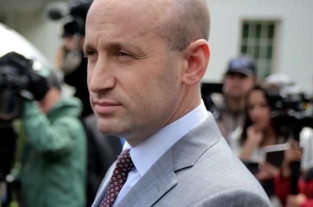 Stephen Miller faces fury for using pregnant wife as 'a human shield ...