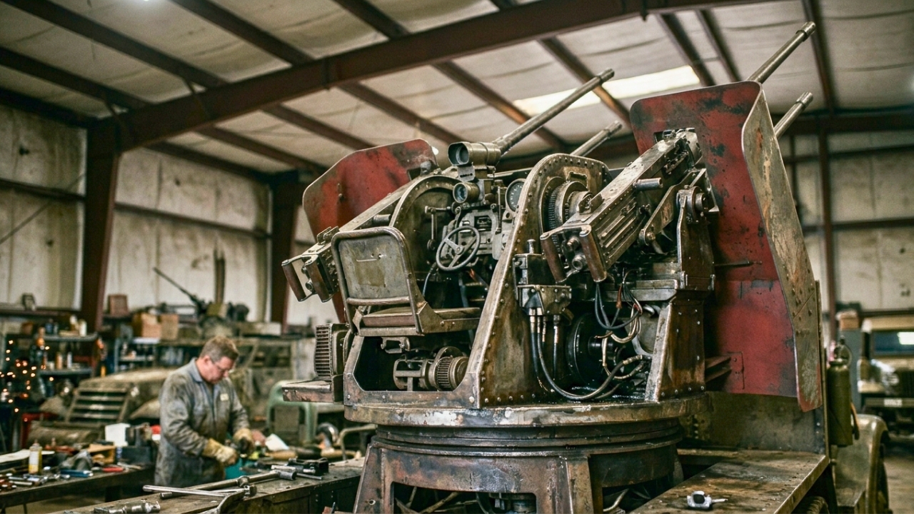 This M16 restoration took a turn when the quadmount came back to life