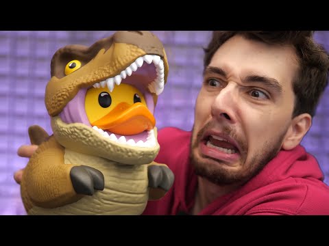 Unboxing dinosaur rubber duckies