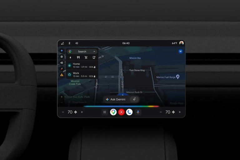 Android Auto update brings YouTube playback, Gemini AI, and improved map