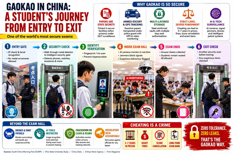 NEET paper leak: How China secures its mega Gaokao exam with drones ...