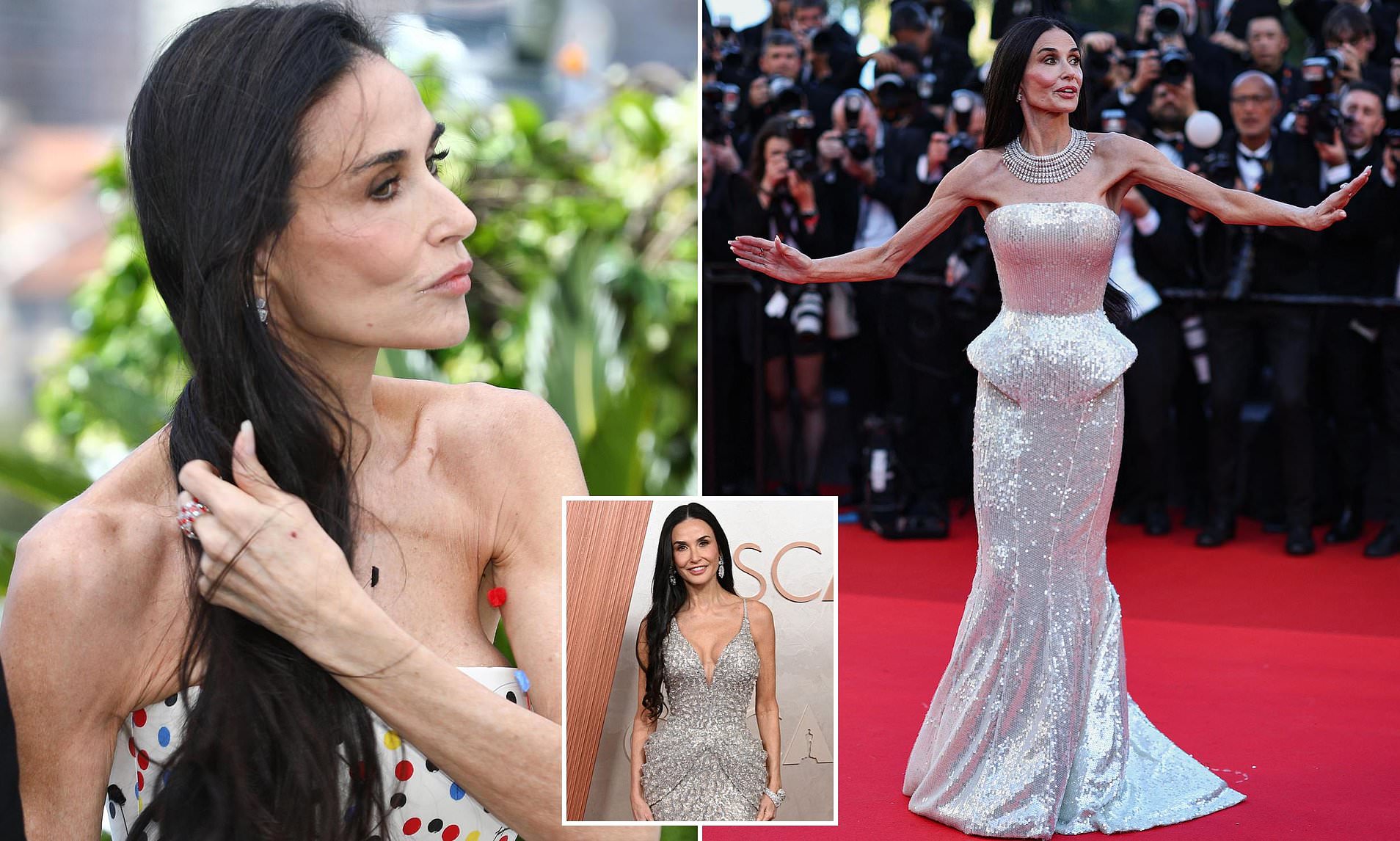 Demi Moore, 63, sparks concern with thinner-than-ever frame at Cannes