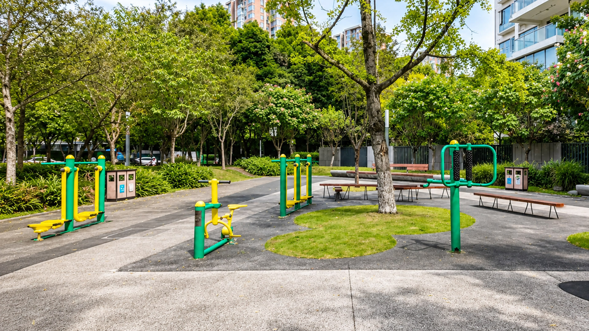 China expands public exercise areas inside modern residential urban ...