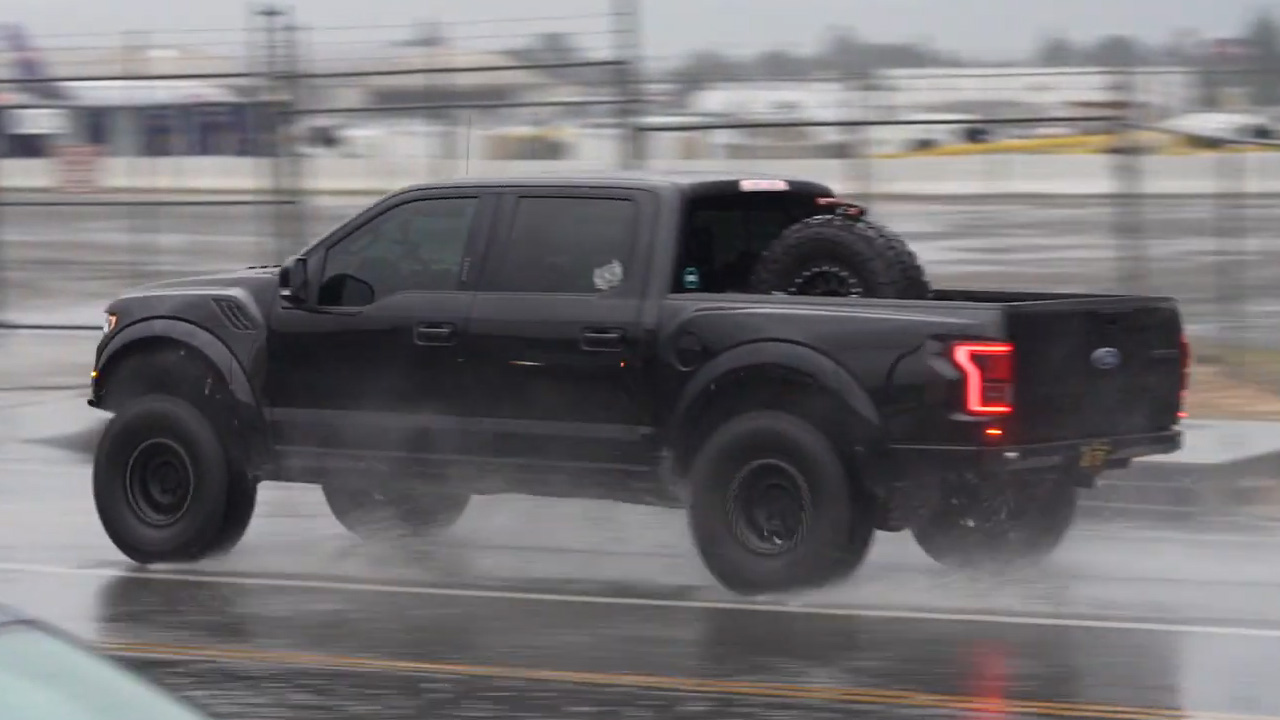 Custom Raptor turns rainy LA into a playground