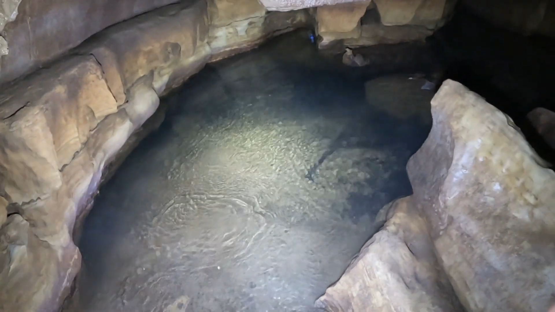 A brutal cave squeeze ended over deep water - then something swam into view