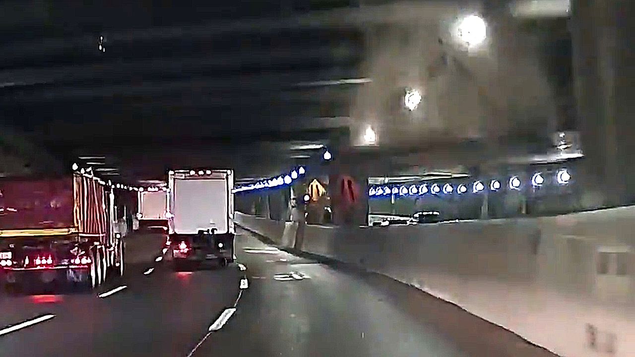 Massive chunk of Manhattan tunnel suddenly collapses onto car