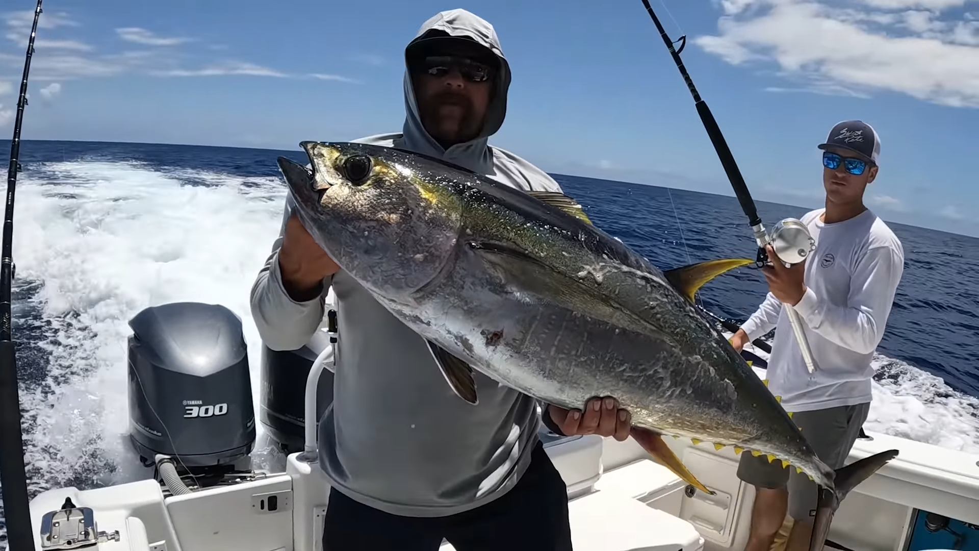 One of the fastest hunters in the ocean hit their boat hard