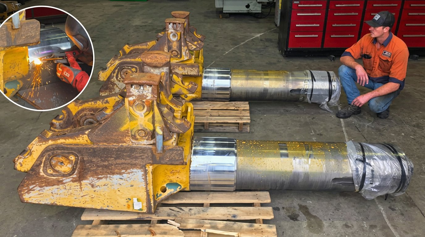 Fitting a new sleeve in a D10 track adjuster