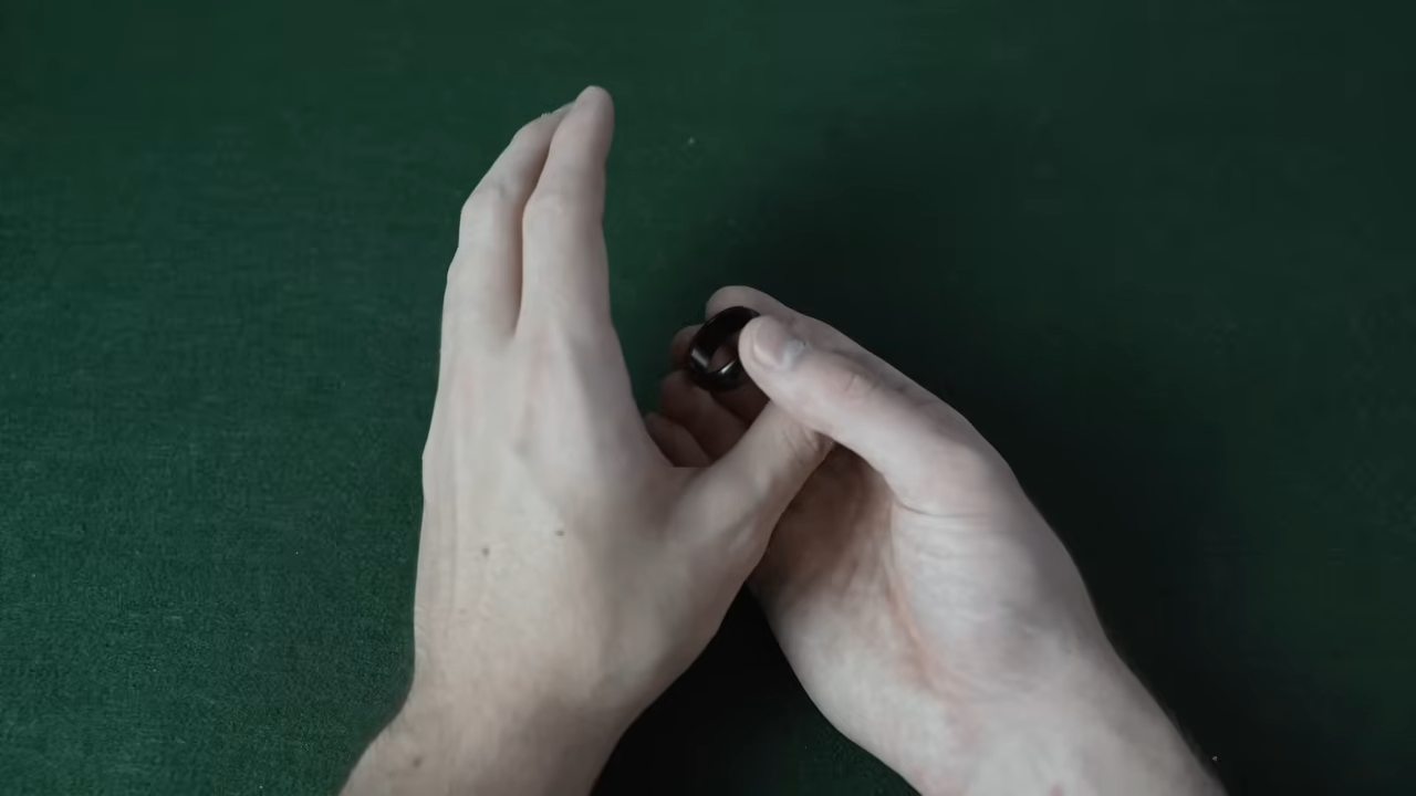The ring went through his finger and then everyone froze