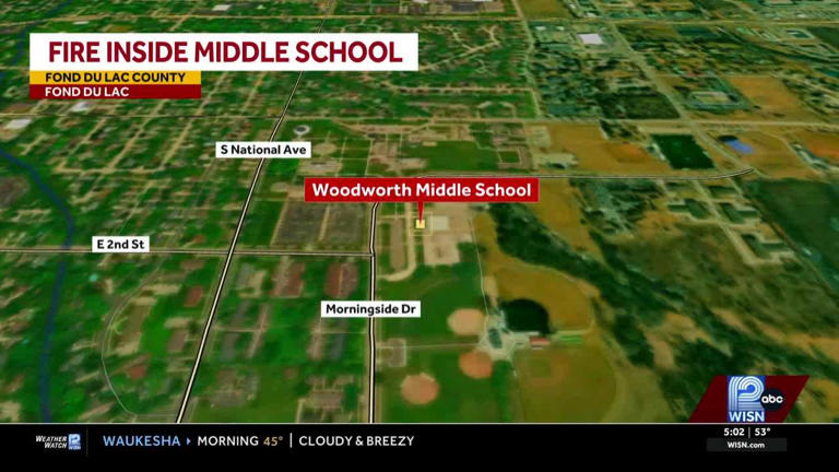 Fire damages Fond du Lac middle school overnight