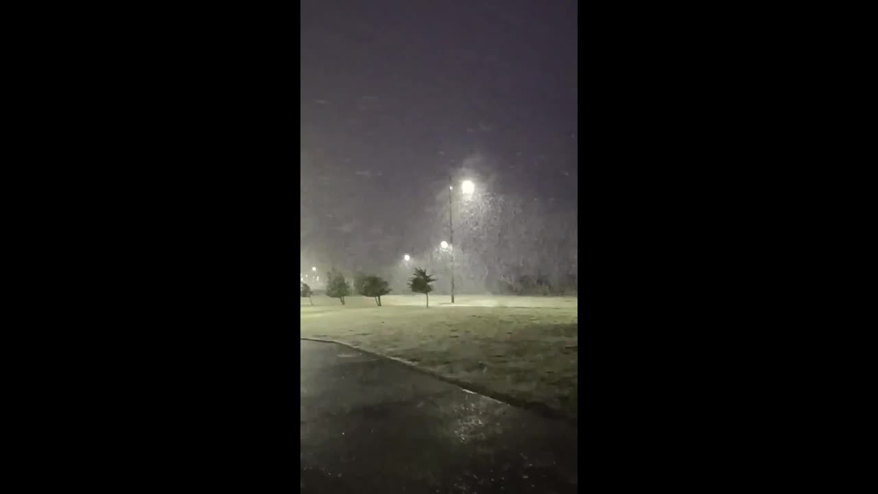 Heavy nighttime rainstorm sweeps through Tierra del Fuego, Chile