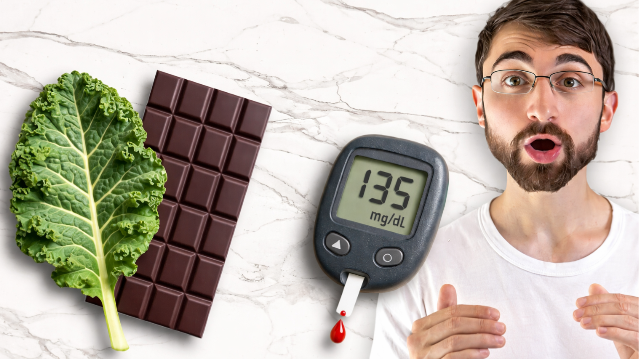 Dr. Nick Norwitz reveals what kale vs chocolate does to your blood sugar