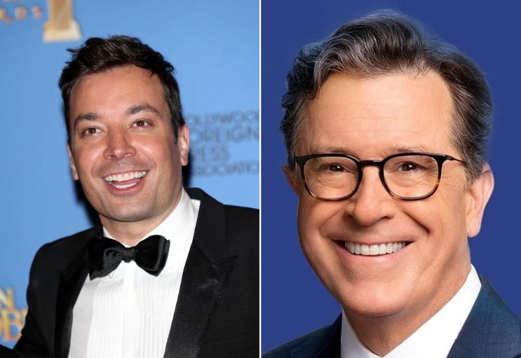 Stephen Colbert’s late-night kiss question takes awkward turn with ...