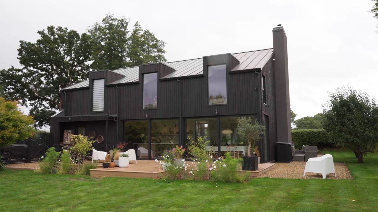 This black-clad Scandi home was built in just 9 days
