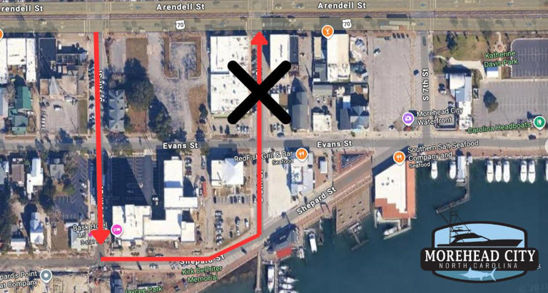 Project to change Morehead City street to one-way moves into second phase