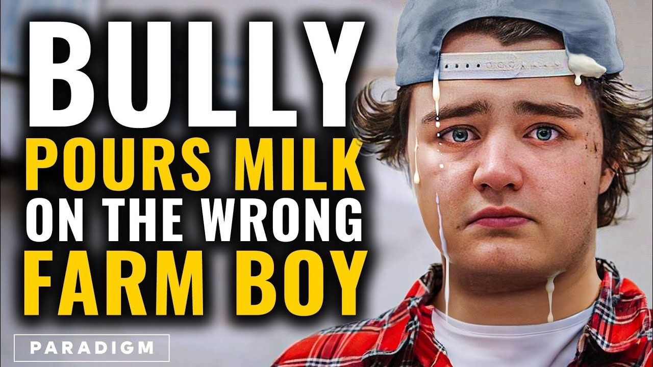 Bully pours milk on the wrong farm boy