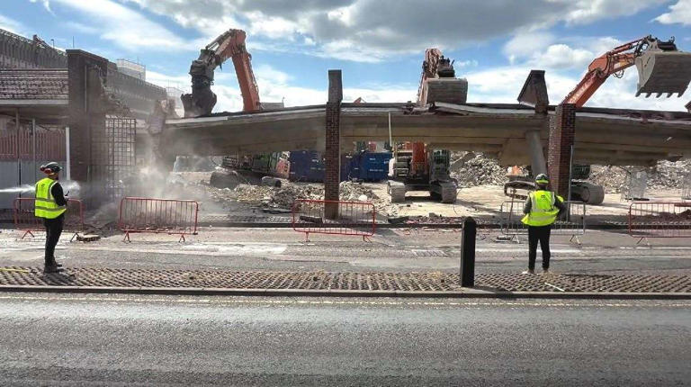 Car park demolition almost complete as flattening of Park Mall shopping ...