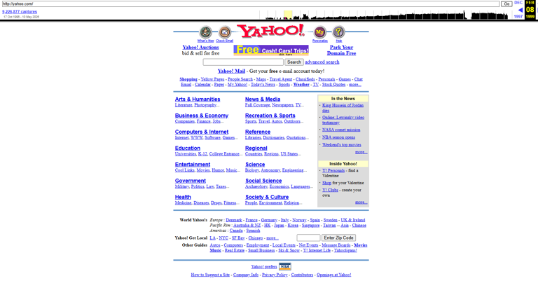 Take a nostalgic trip through the early internet with Wayback Machine