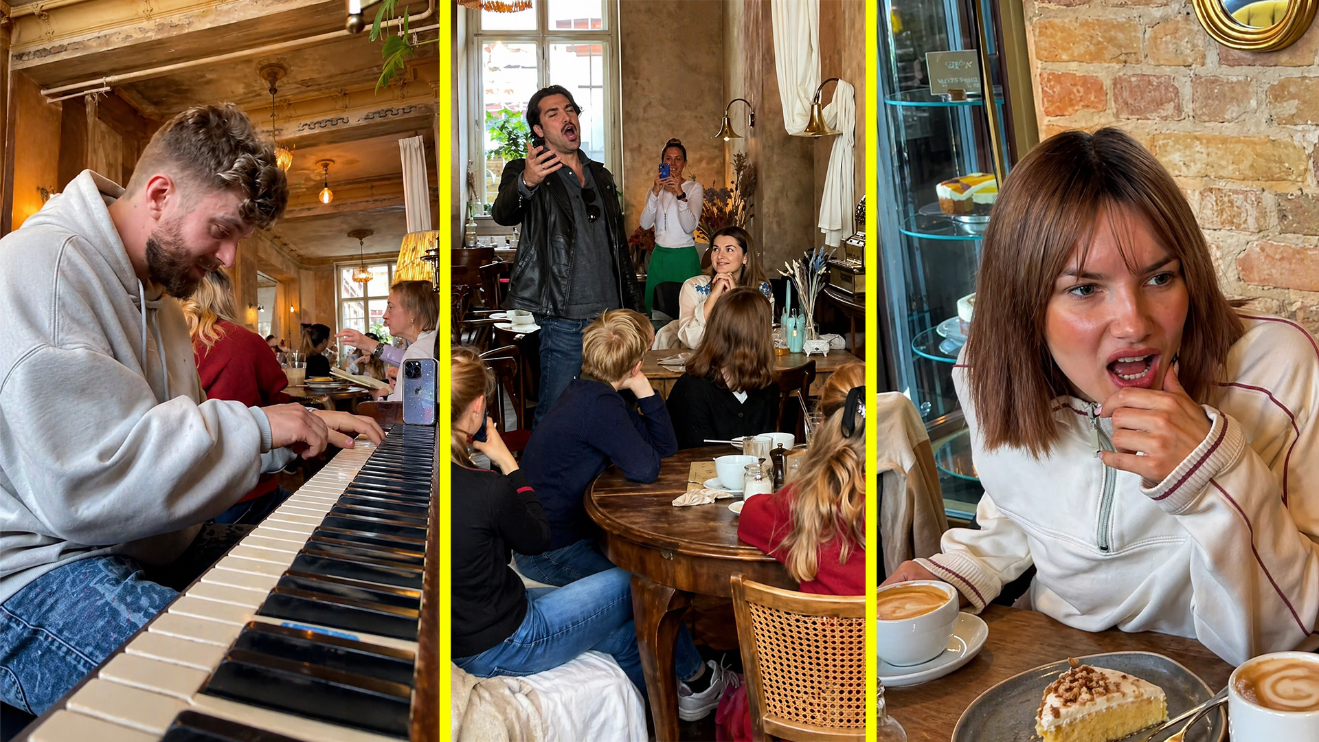 An unexpected opera performance in a small café