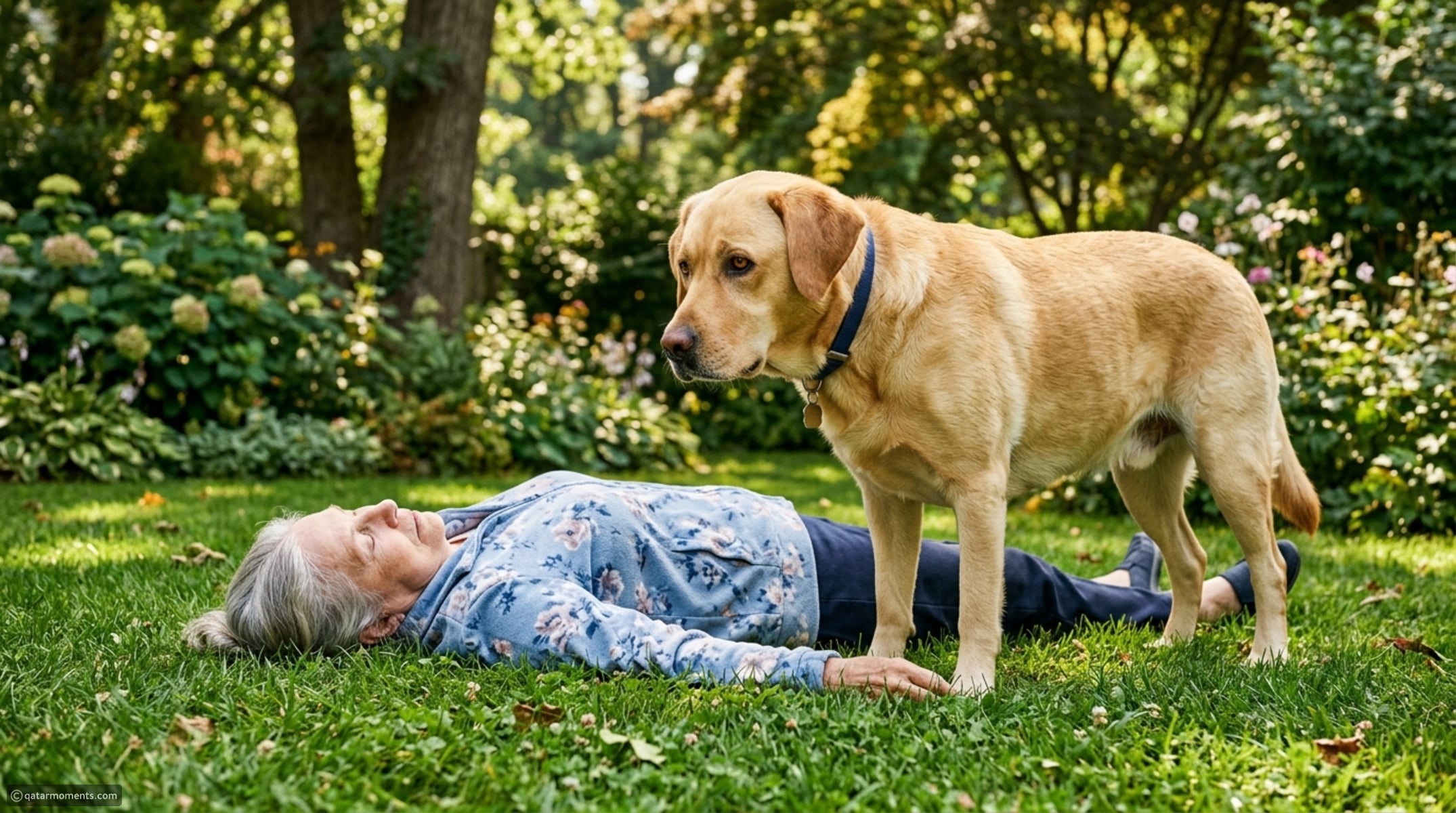 Dog’s urgent barking saves owner from garden tragedy
