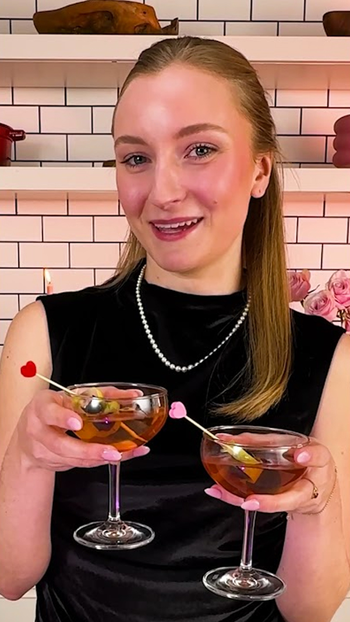 A pink gin martini recipe with a simple method