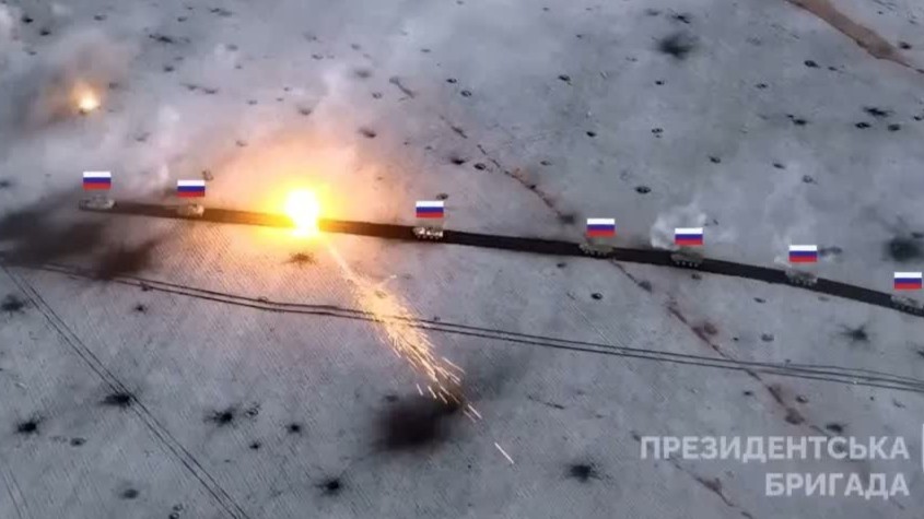 Watch Russian tanks push forward then get wiped out on camera