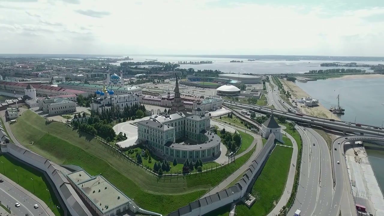 Kazan, Russia: Drone tour of the Kremlin and Kul Sharif Mosque