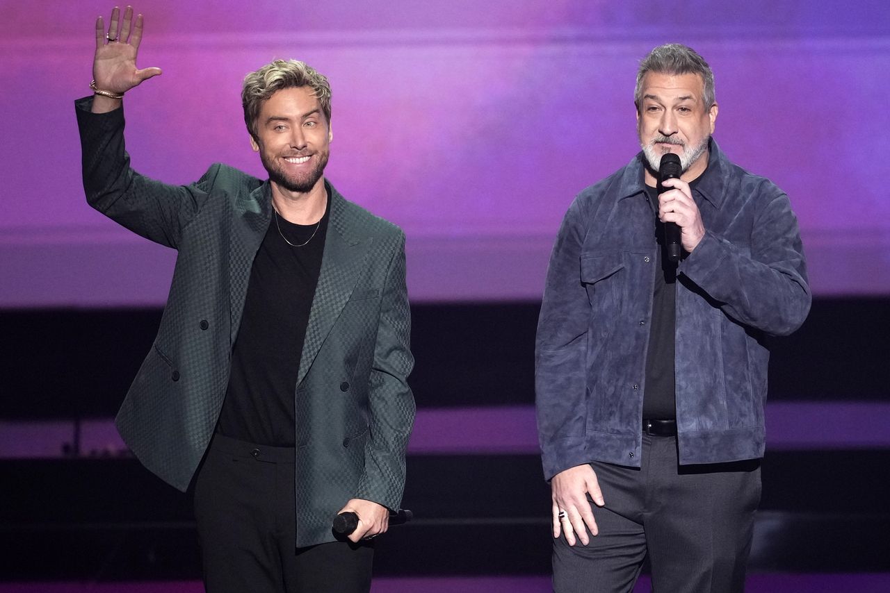 Lance Bass surprises Joey Fatone on stage at Broadway's “& Juliet” for ...