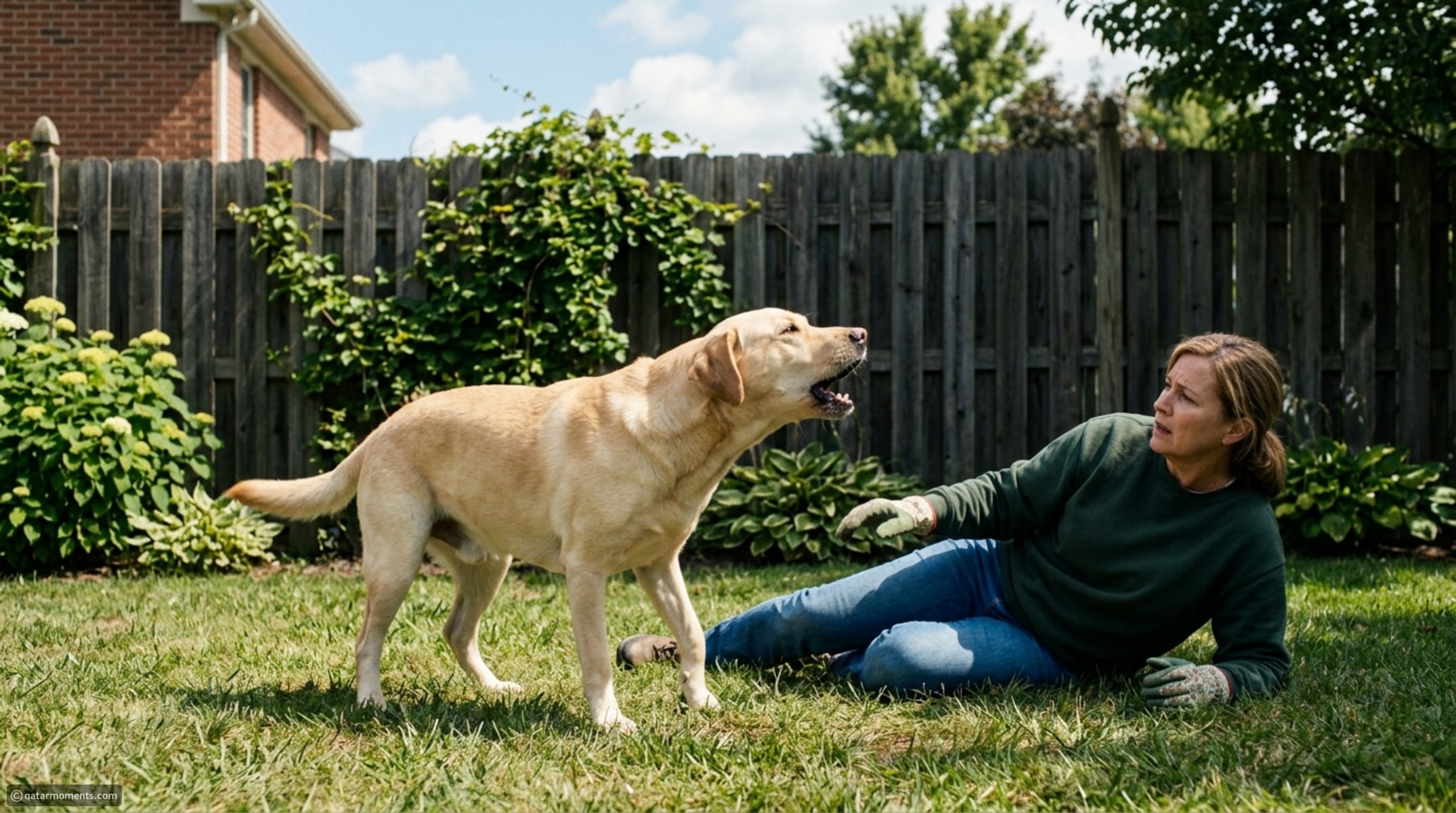 Dog’s urgent barking saves owner from garden tragedy