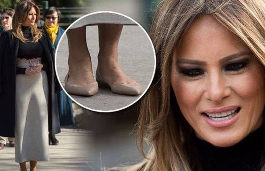 Melania Trump forced to change out of inappropriate outfit as awkward ...
