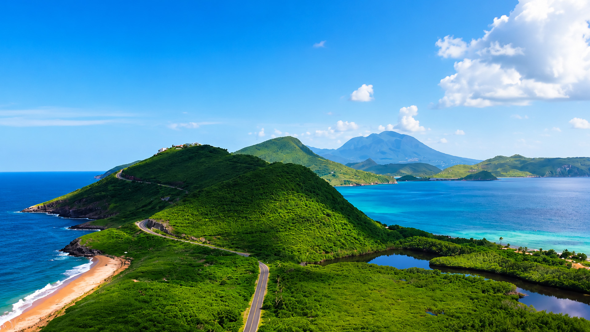 Ce paysage tropical a été façonné par des volcans