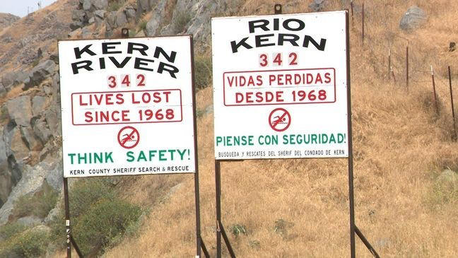 Why do people enter the Kern River despite warnings?