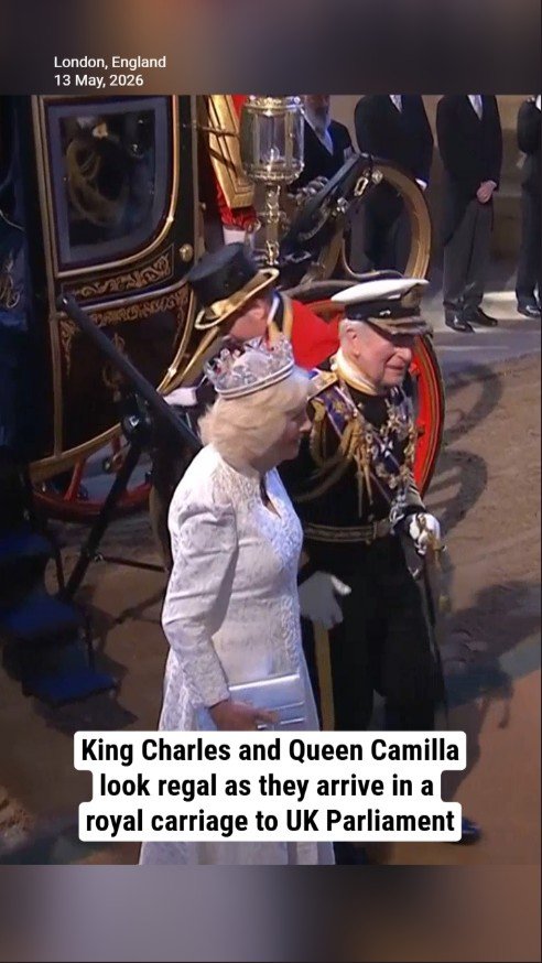 King Charles and Queen Camilla look regal as they arrive in a royal ...