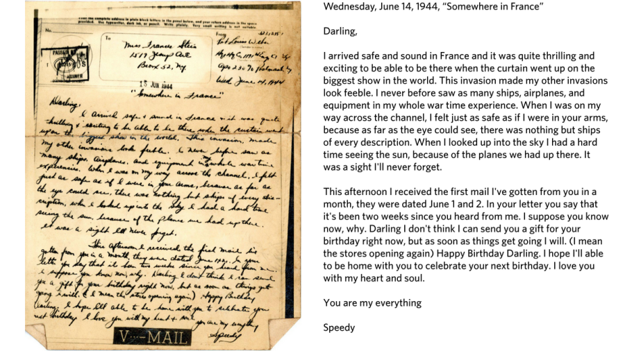 USO unveils digital collection of letters from WWII soldier, hopes to ...