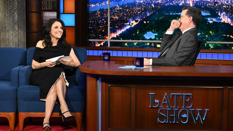 Julia Louis-Dreyfus roasts Stephen Colbert on The Late Show as Veep's ...