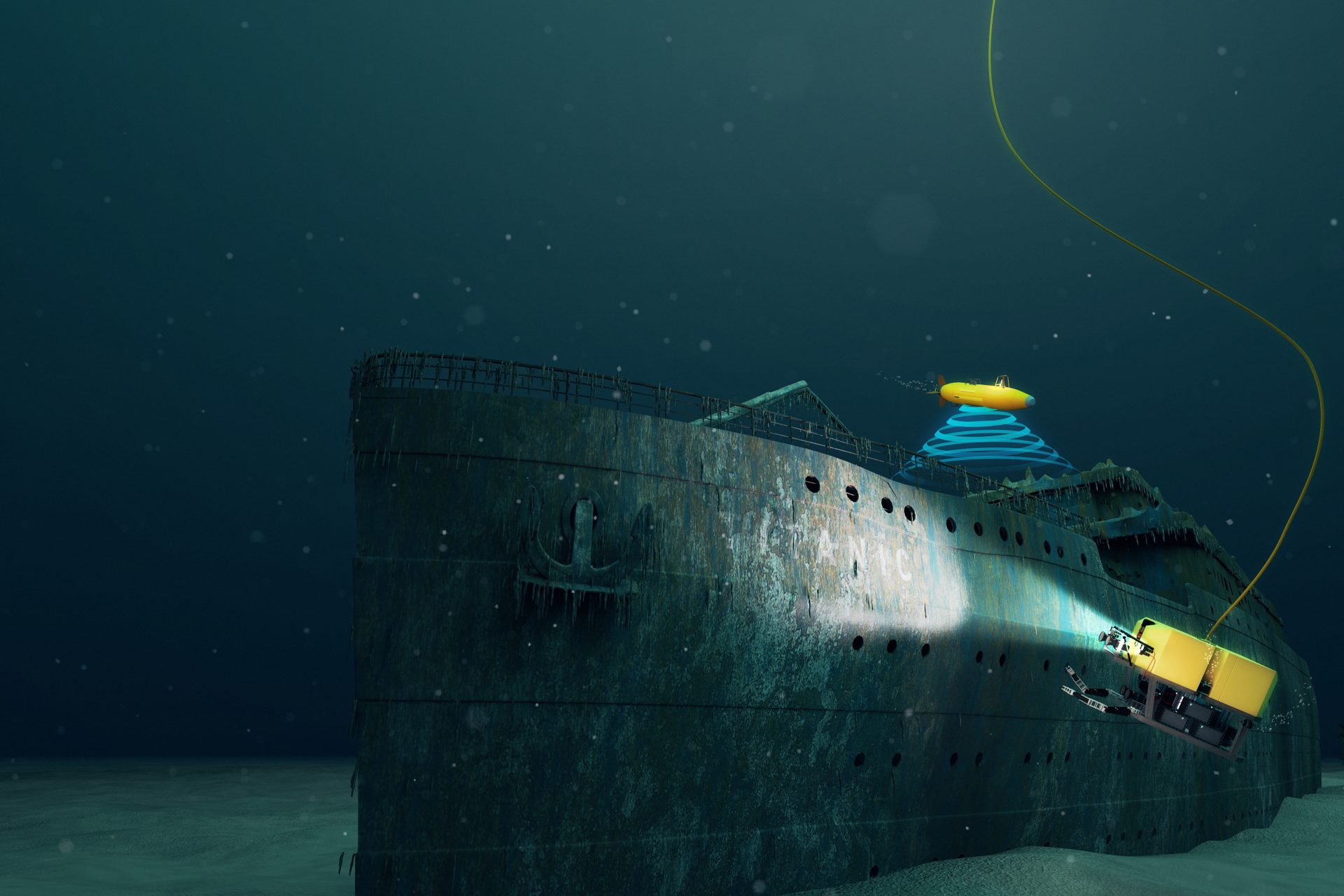 Imagens do que ainda resta do Titanic no fundo do mar