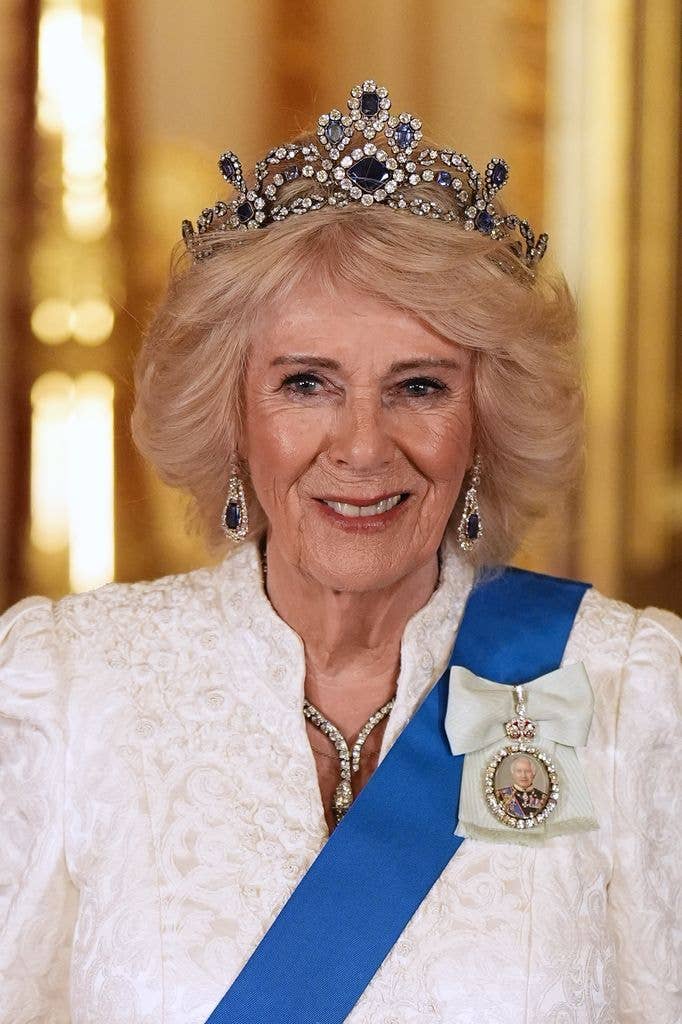 Queen Camilla epitomises regal elegance in historic crown – with over ...