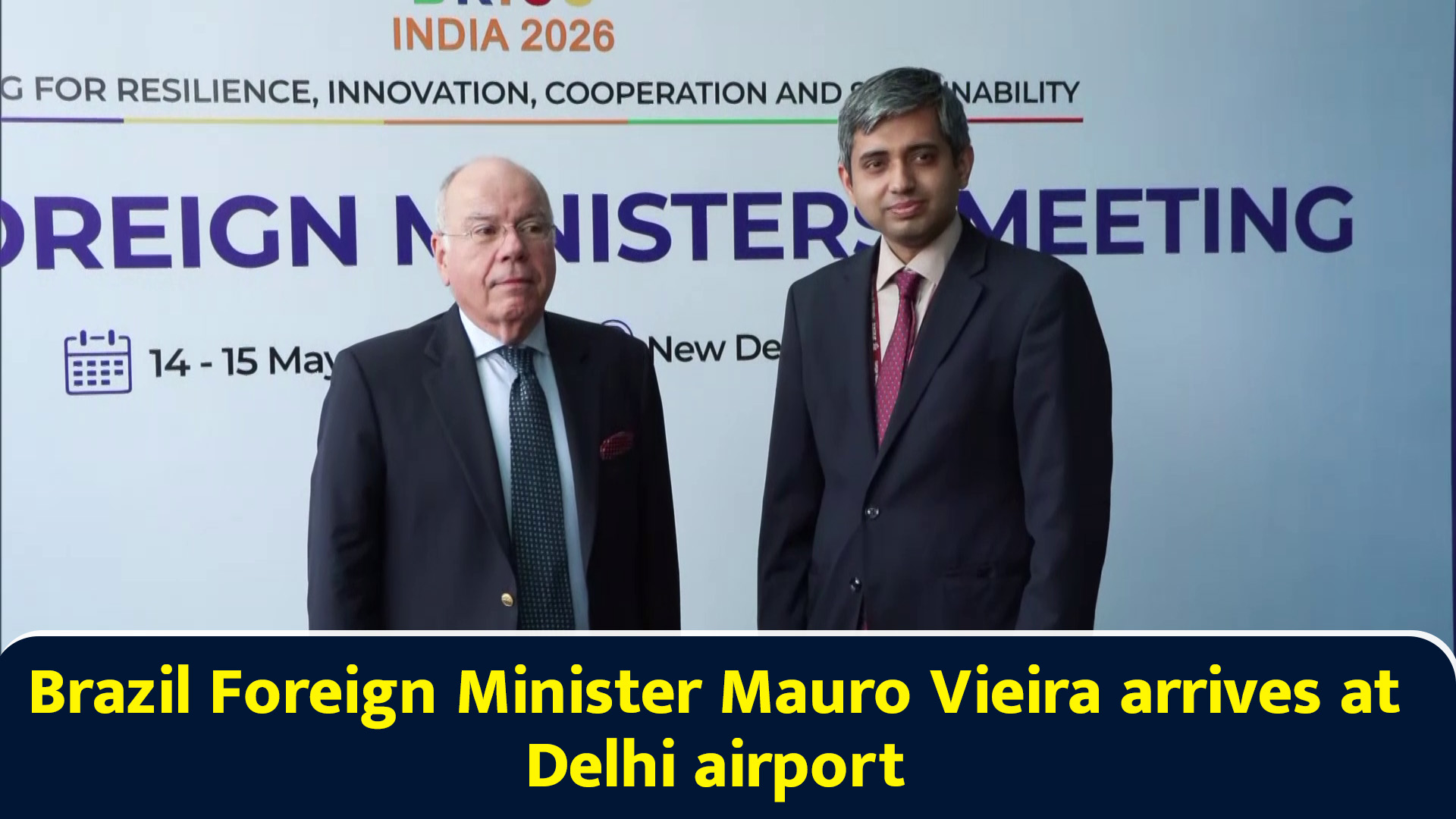 Brazil foreign minister Mauro Vieira arrives at Delhi airport