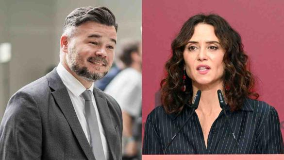 Rufián tiene claro qué trabajo debería tener Ayuso si dejara la ...