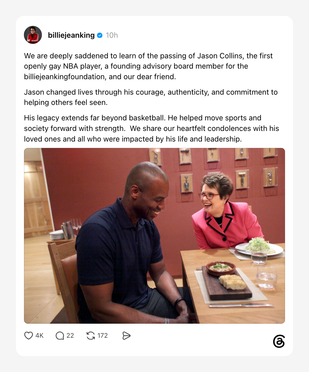 Tributes pour in for Jason Collins after history-making former NBA ...