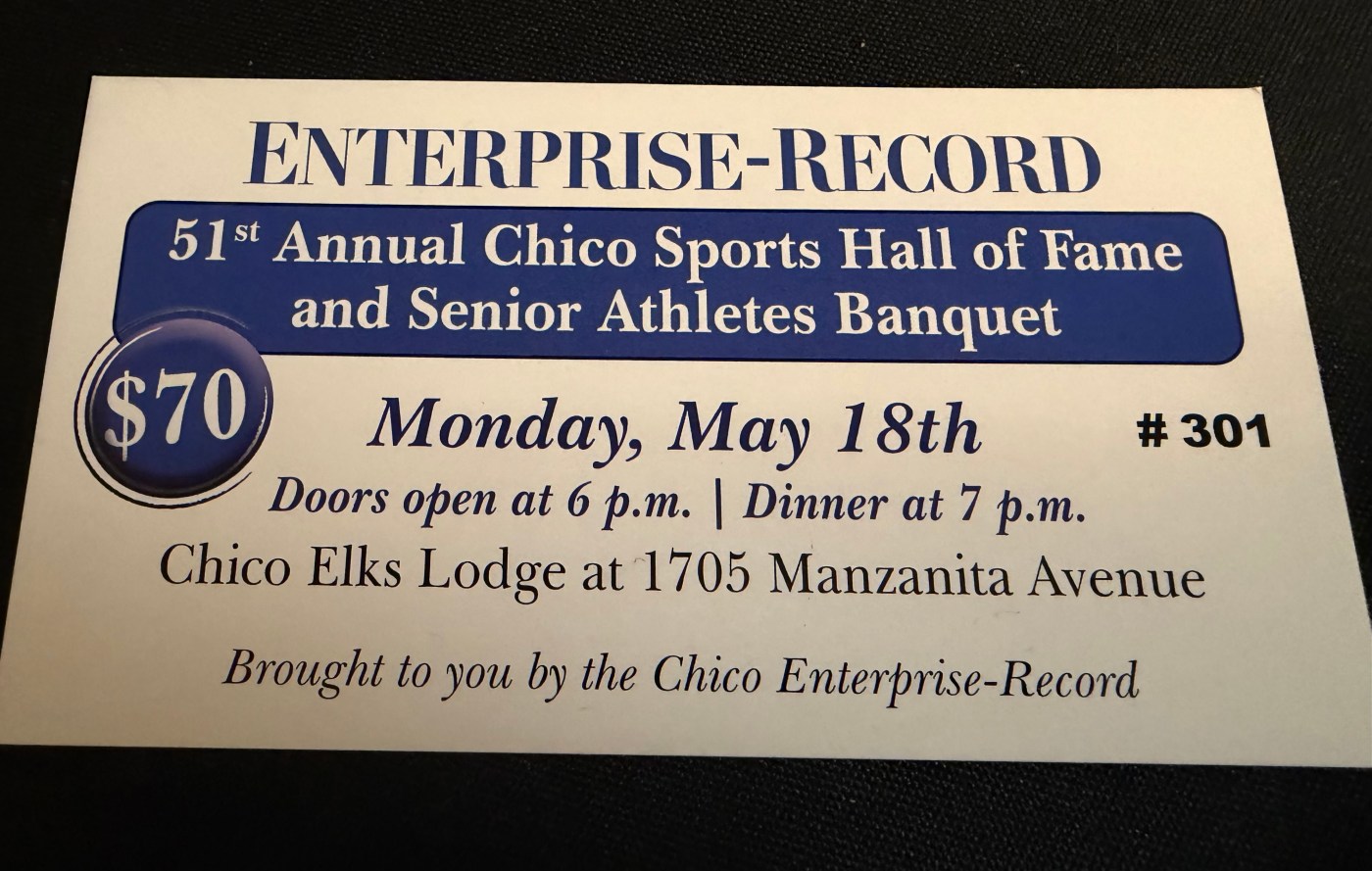 Chico Sports Hall of Fame and Senior Athletes Banquet ticket sales end ...
