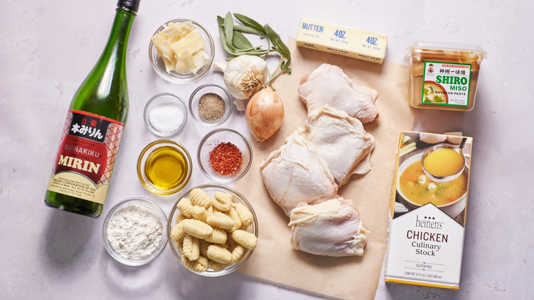 Miso-butter chicken and gnocchi recipe
