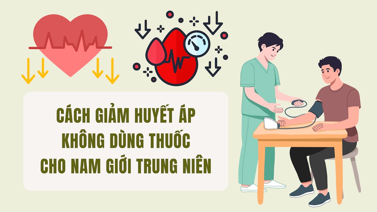 Cách hạ huyết áp không dùng thuốc cho nam giới trung niên