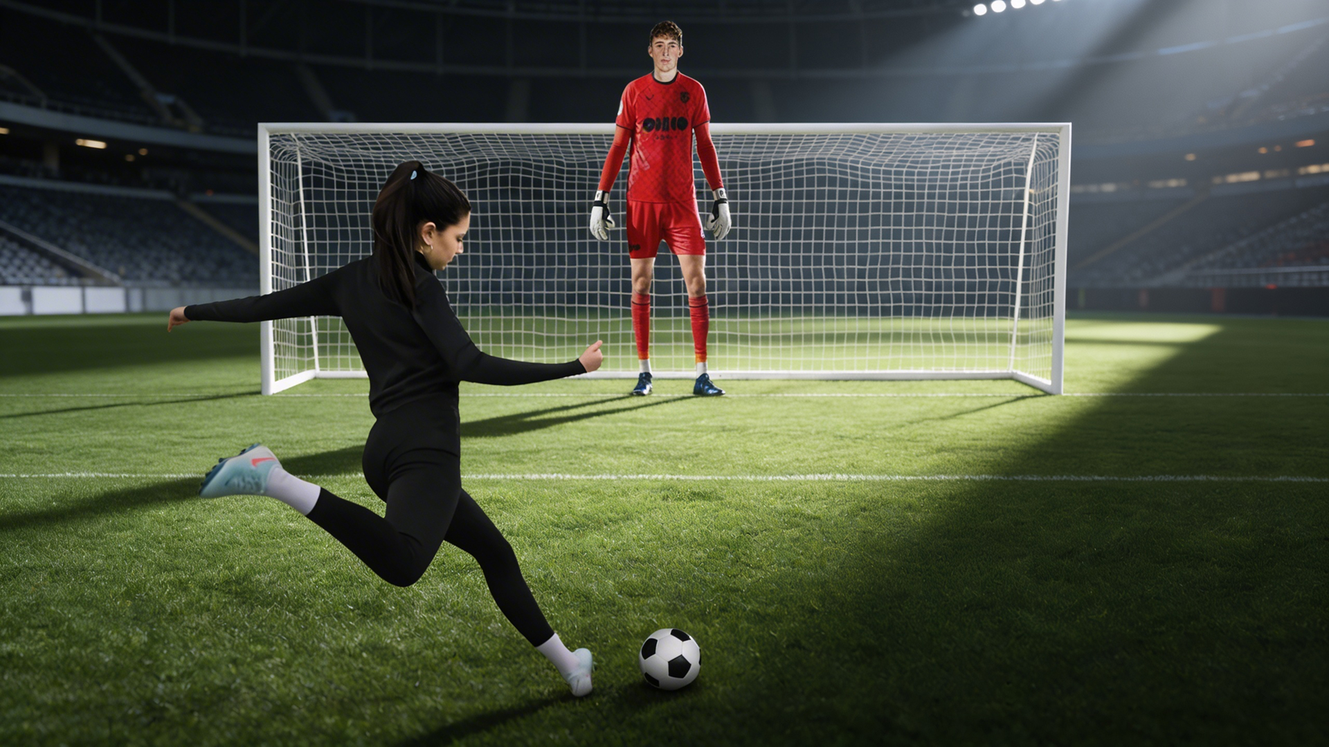 I challenged world's tallest goalkeeper