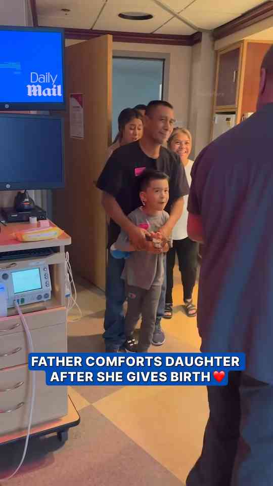 Father’s emotional reaction after daughter gives birth melts hearts