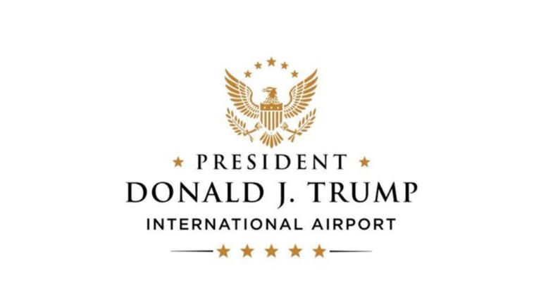 New all-gold logo for Trump International Airport is finally here