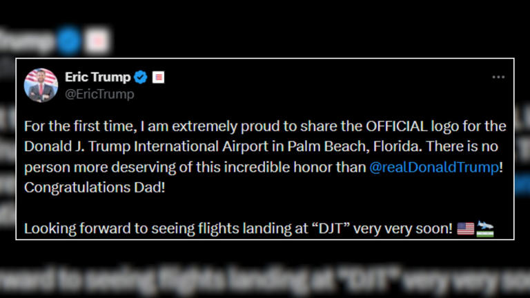 New all-gold logo for Trump International Airport is finally here